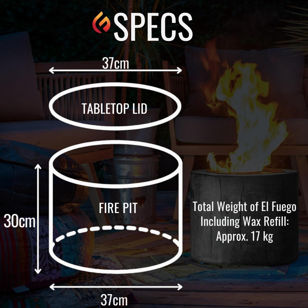 El Fuego Fire Pit - Wood | Durable, Stylish & Smoke-Free – Eco Fuego